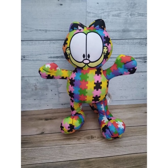 garfield and odie | Toys | Garfield Odie Autism Awareness Puzzle Cat ...